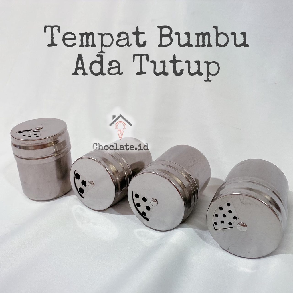 Jual Tempat Bumbu Garam Lada Merica Salt Pepper Bubuk Stainless 1PCS ...