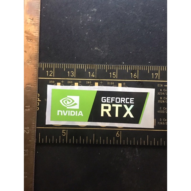 Jual Sticker stiker logo nVidia GeForce RTX 2019 ori ukuran panjang ...