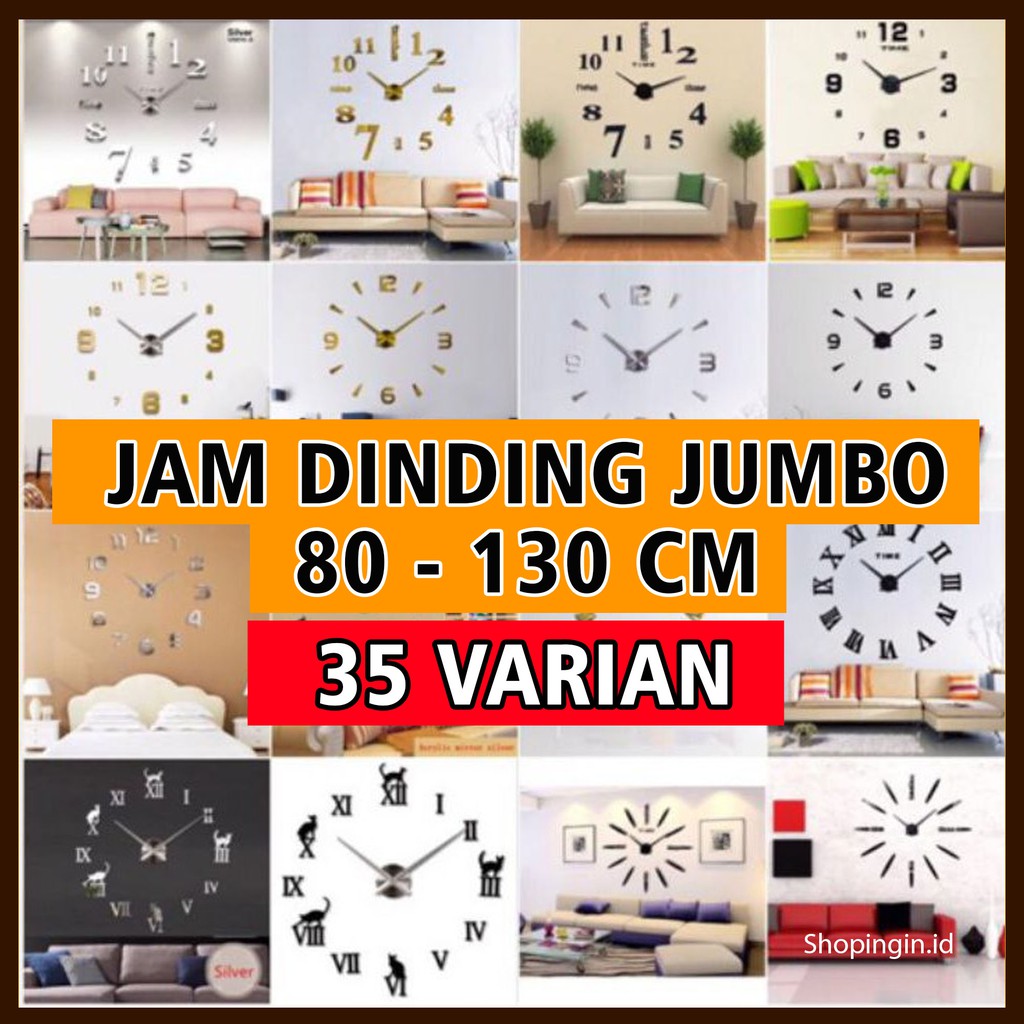 Jual Jam Dinding Besar DIY Unik Raksasa Jumbo Murah Aesthetic Giant ...