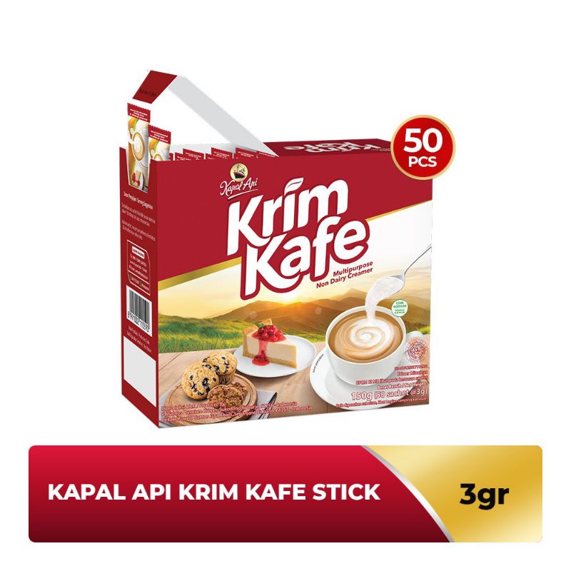 Jual Kapal api krim kafe Non dairy creamer kemasan kotak 150 gr isi 50 ...