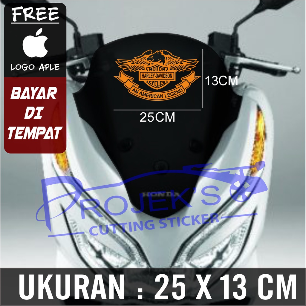 Jual stiker logo harley davidson cutting sticker visor motor | Shopee ...
