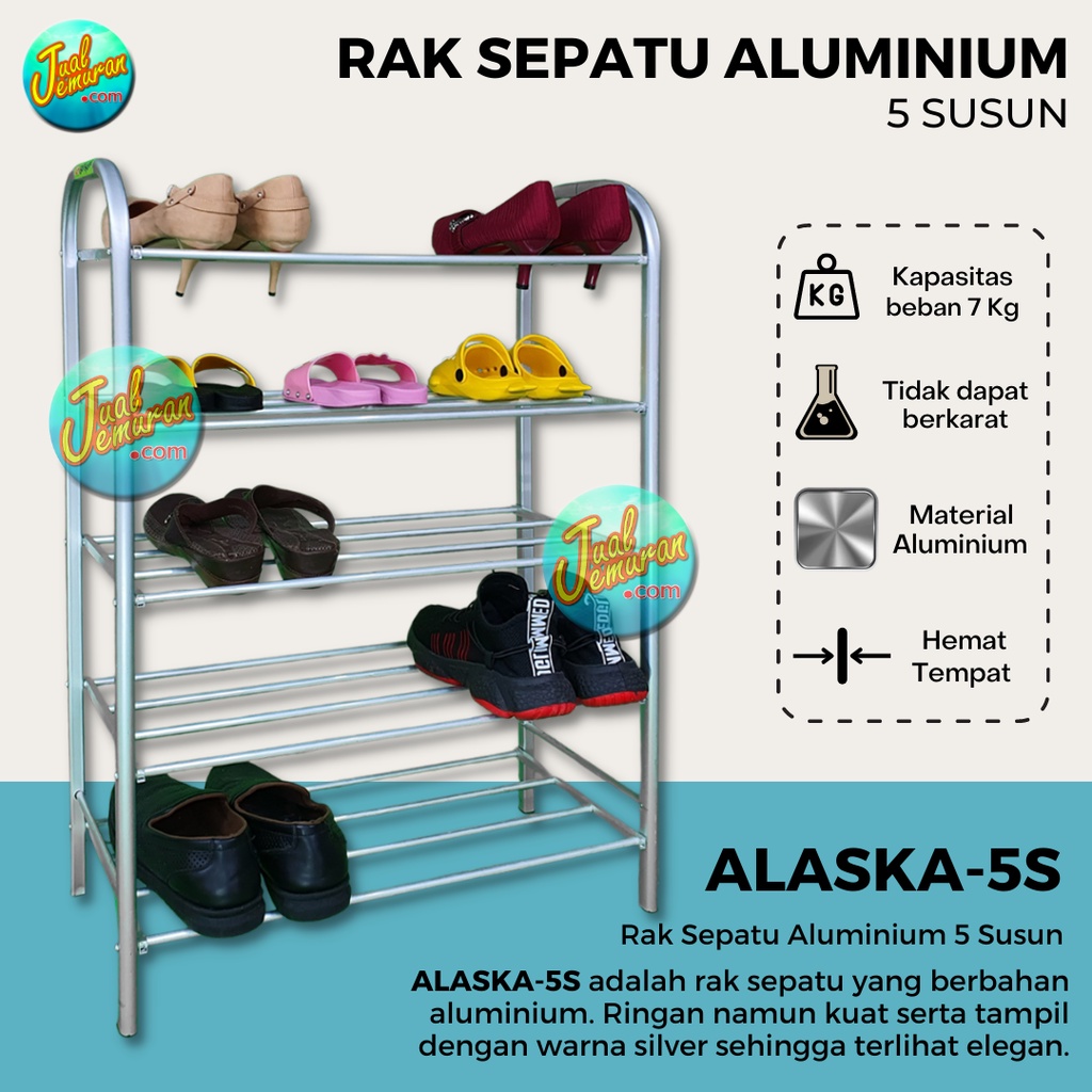 Jual Aneka Rak Sepatu & Sandal Susun Aluminum / Besi / Stainless Steel Anti Karat Minimalis ...