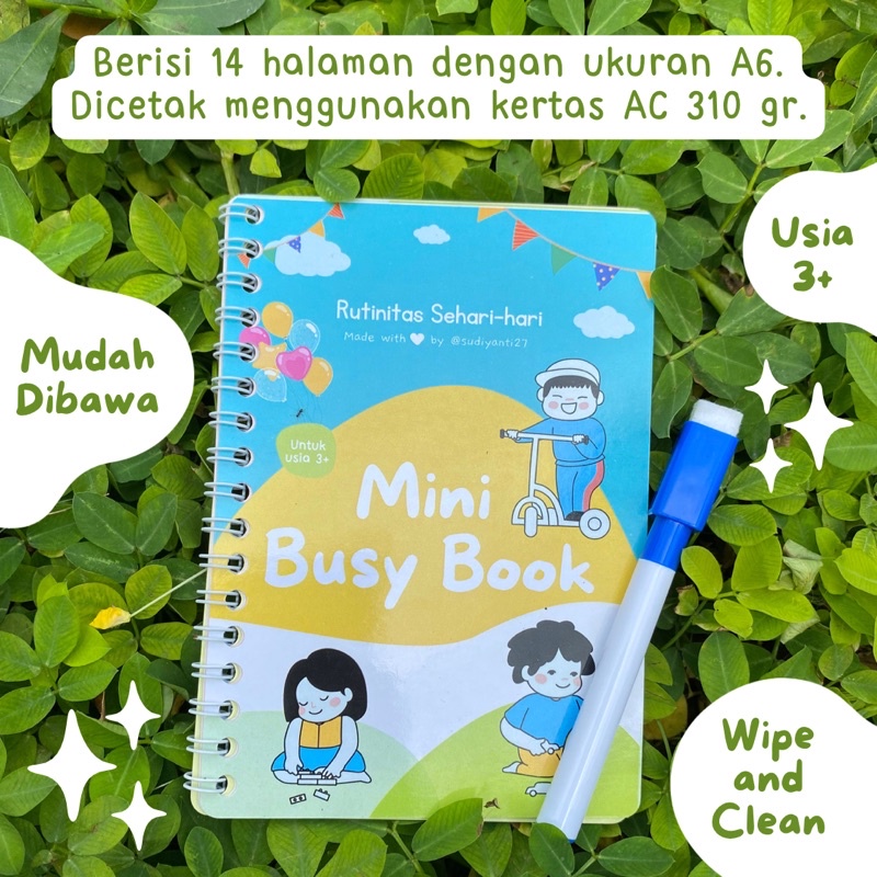 Jual Mini Busy Book untuk Usia 3+ by @sudiyanti27 | Shopee Indonesia