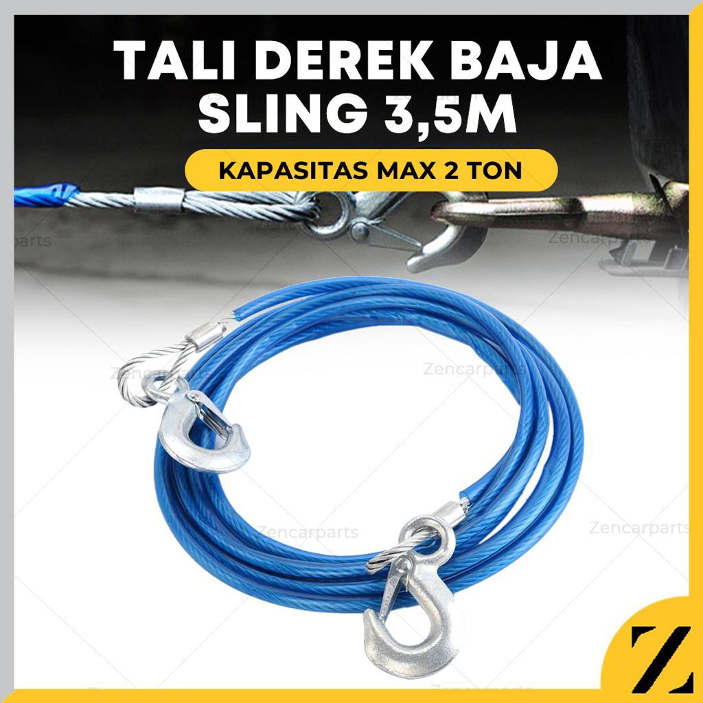 Jual TALI DEREK MOBIL KAWAT BAJA 3.5METER SLING BAJA 2 TON Kuat Mogok ...