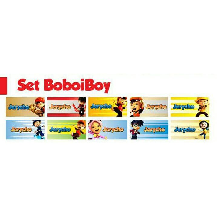Jual Stiker Label Nama Waterproof Boboiboy (Set) | Shopee Indonesia