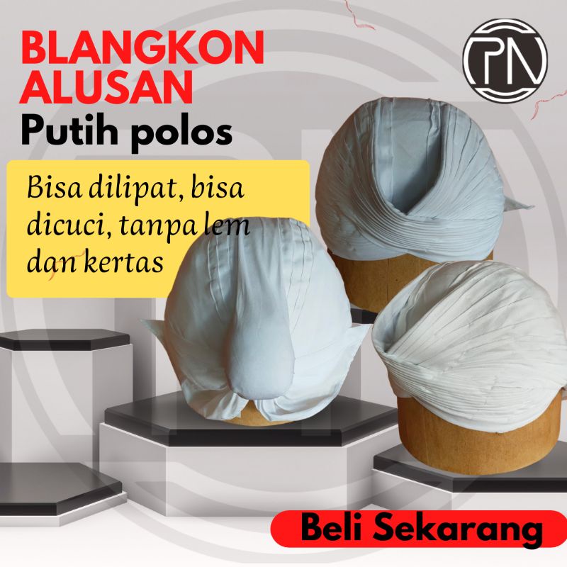 Jual Blangkon Alusan Jogja putih polos | Shopee Indonesia
