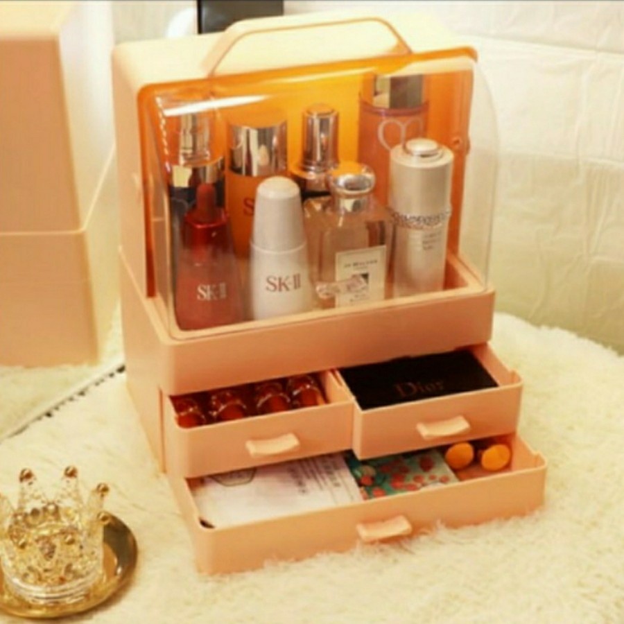 Jual Rak Exclusive Kosmetik Portable Jinjing Make up Organizer Anti air ...