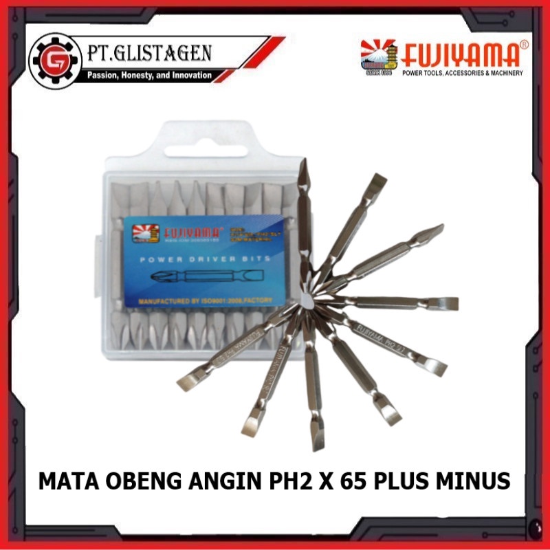 Jual Mata Obeng Angin PH2 Plus Minus Screwdriver Bits Magnet 65MM ...