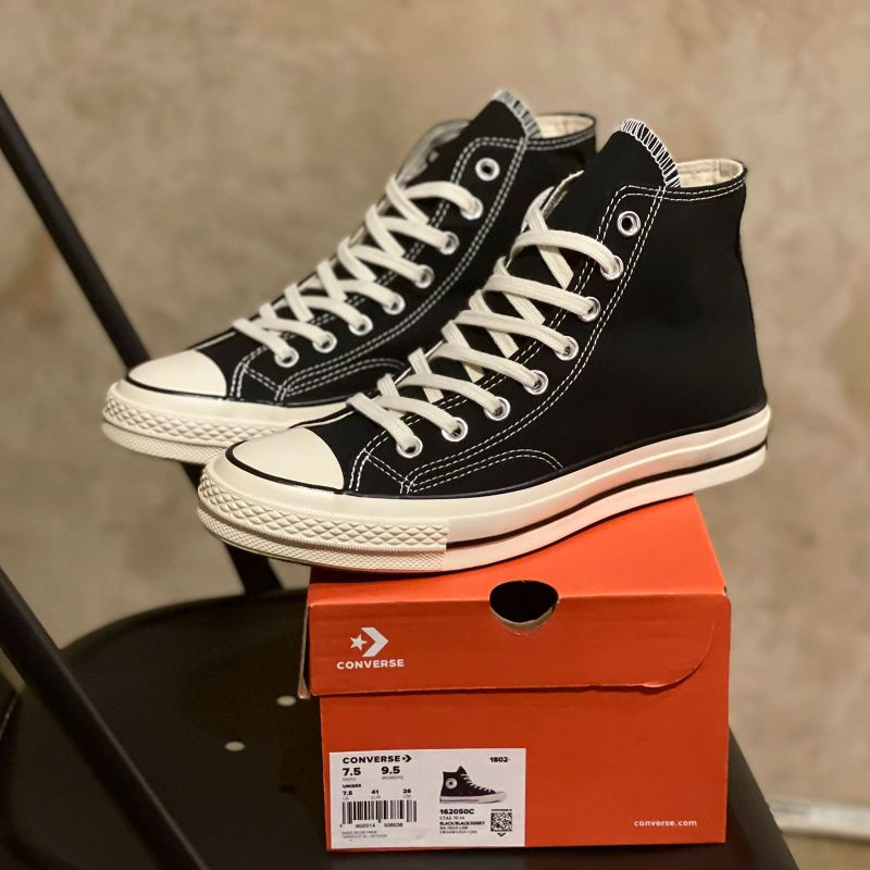 Jual Converse Chuck Taylor All Star 70s Egret Hi Black White | Shopee ...