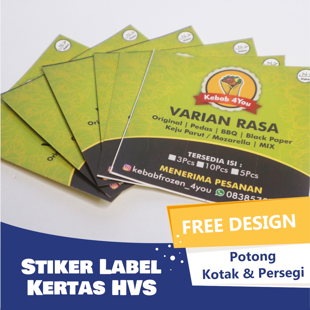 Jual Cetak Stiker Label Nama Logo Olshop Kemasan Makanan Minuman ...