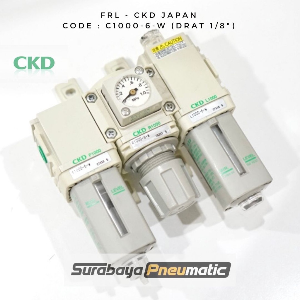 Jual CKD Japan - C1000-6-W (1/8") - Filter Regulator Lubricator / FRL ...