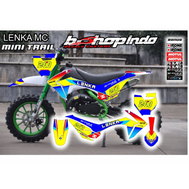 Jual STIKER DECAL MOTOR MINI 2T MT2 TRAIL VARIASI WARNA PILIHAN ...