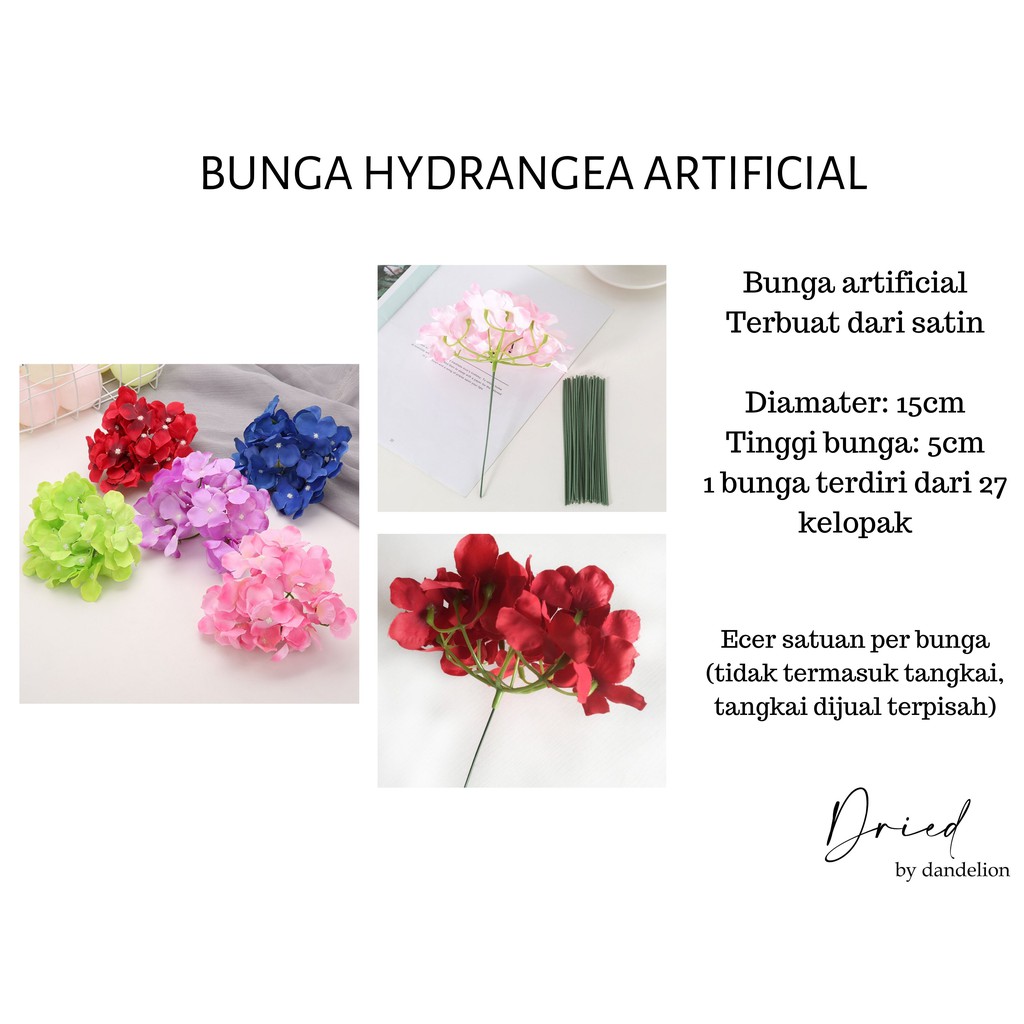 Jual BUNGA HYDRANGEA ARTIFICIAL HYDRANGEA BUATAN BUNGA PALSU TANAMAN ...