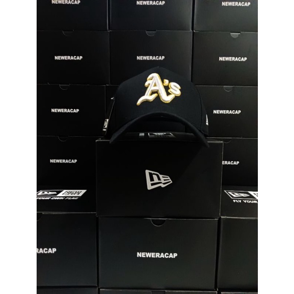 Jual A's Putih list gold / Topi Premium 9Forty A Frame | Shopee Indonesia