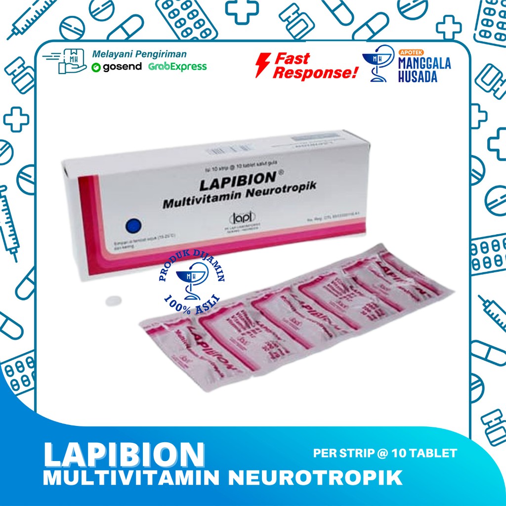 Jual LAPIBION MULTIVITAMIN PER STRIP @ 10 TABLET | Shopee Indonesia