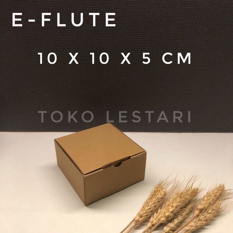 Jual Box Kardus E-Flute Coklat Untuk Packaging Olshop Sovenir Jam Kotak ...