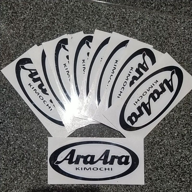 Jual Sticker Helm AraAraKimochi Sticker Logo Helm Custom Sticker Logo ...