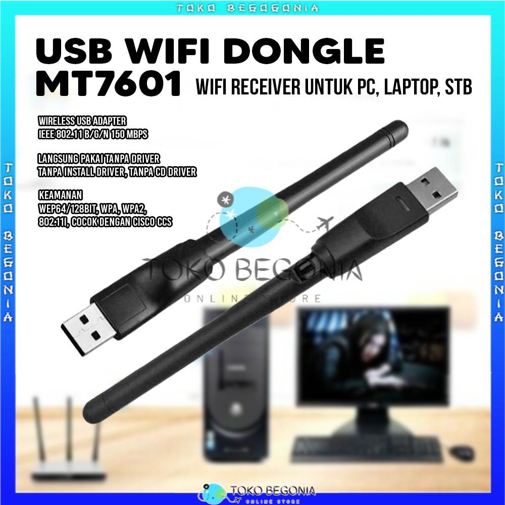Jual Antena READY STOCK USB Dongle Wifi Wireless Adapter Receiver Komputer PC Laptop Bisa Bayar ...