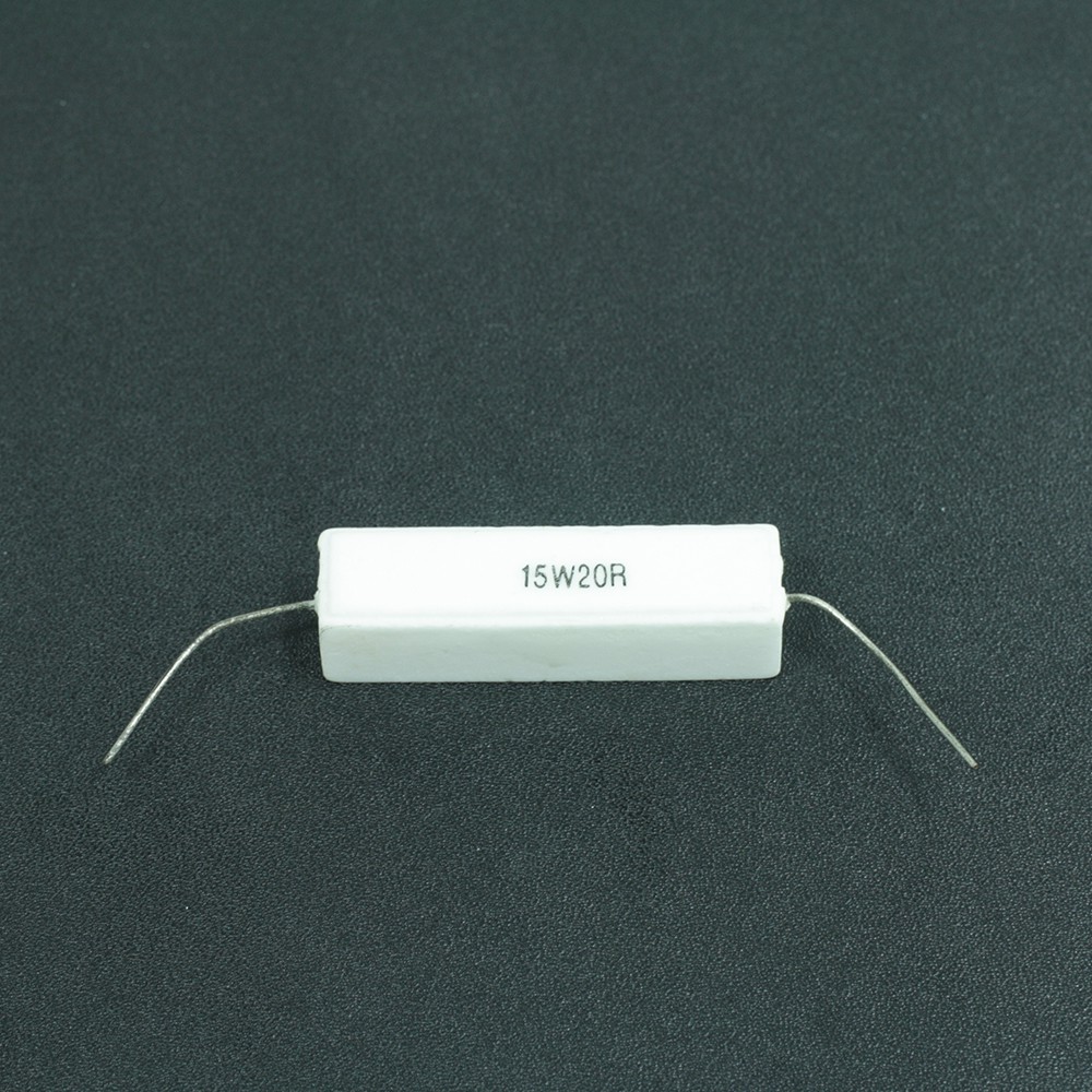 Jual Resistor Kapur 15W 20R/ 15 WATT 20R Putih / TAIWAN | Shopee Indonesia