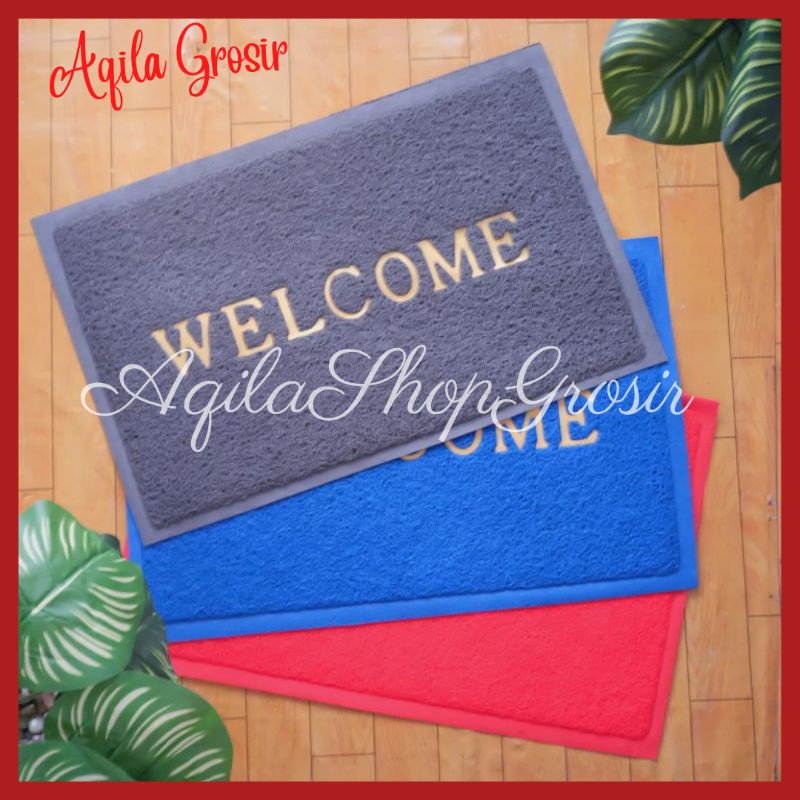 Jual KESET KAKI WELCOME TEBAL ANTISELIP PREMIUM Besar Ukuran 60x40cm ...