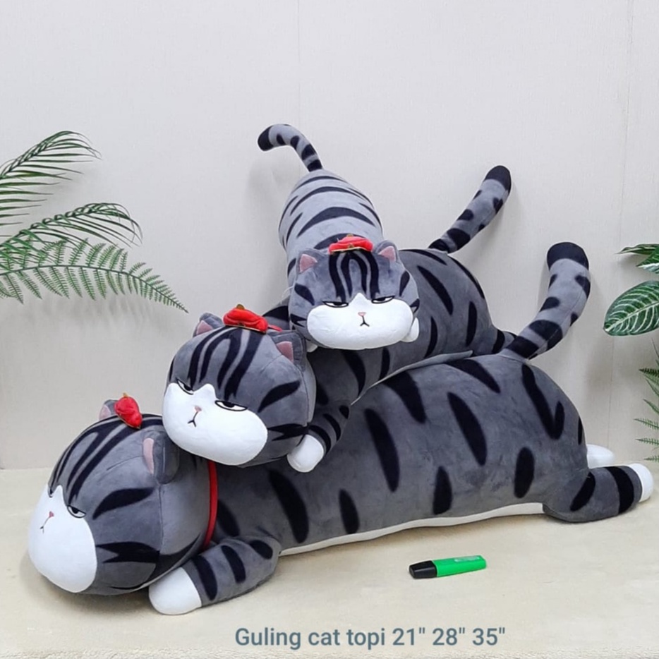 Jual Boneka Bantal Guling Kucing Topi Besar 85cm Cat Topi Big import ...