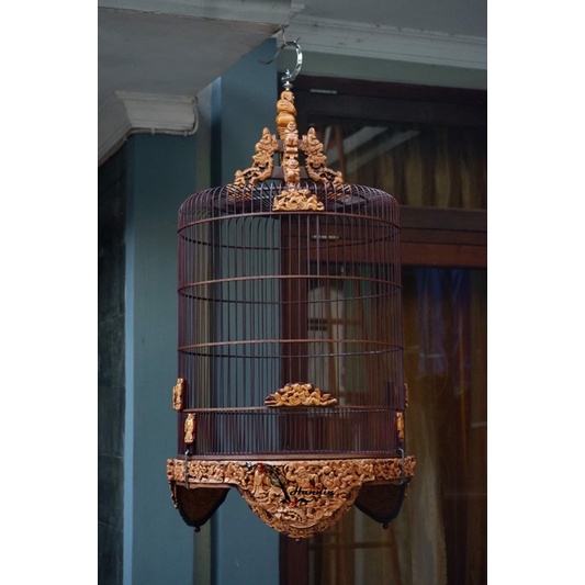 Jual sangkar murai motif dewa sangkar ukir sangkar murai ekor panjang ...
