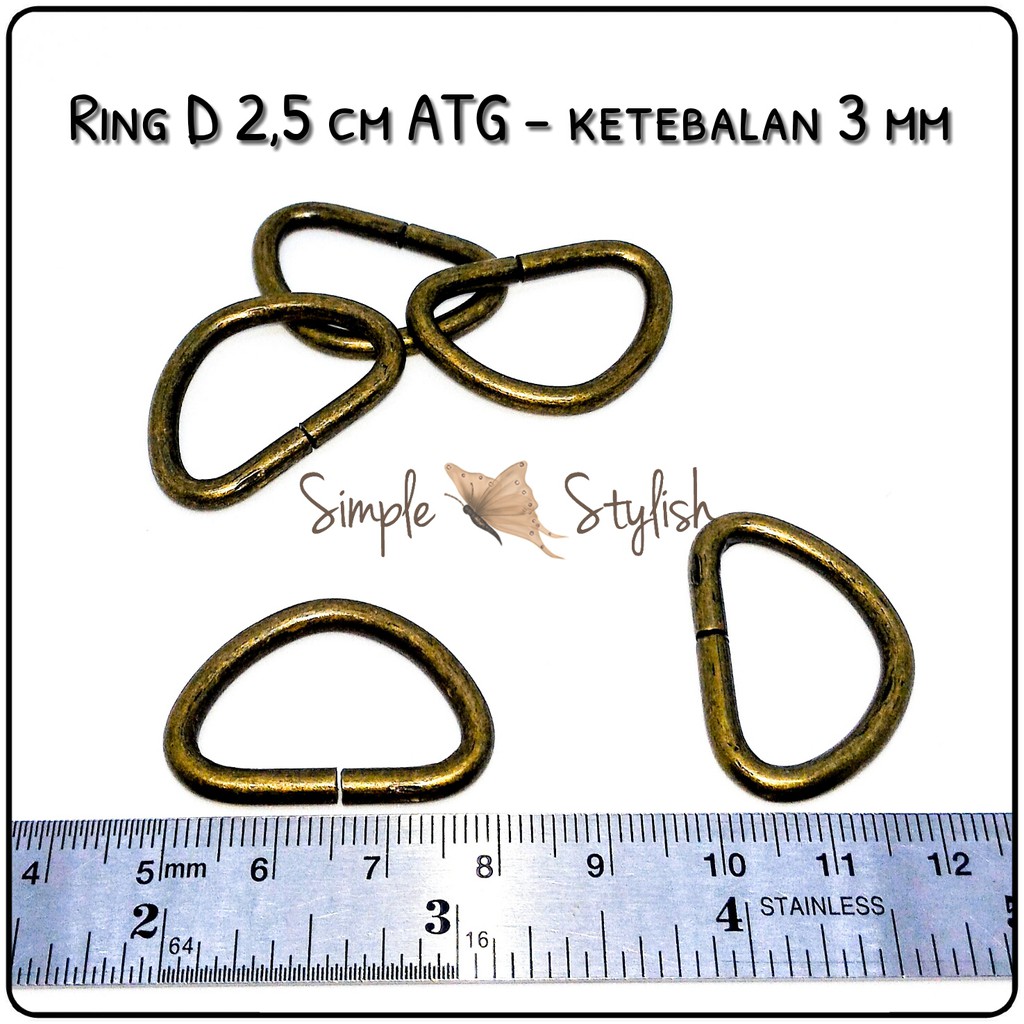 Jual Ring ATG (BRONZE) untuk tali lebar 25 mm ketebalan sedang | Shopee ...