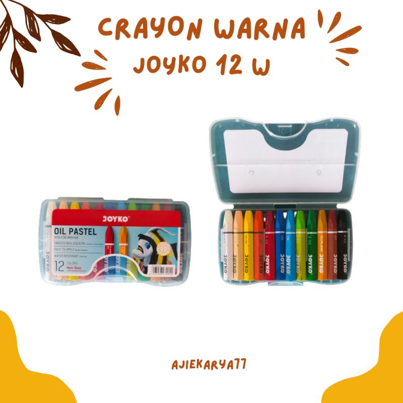 Jual Crayon Warna Joyko 12 w - Crayon Oil Pastel 12 Colours | Shopee ...
