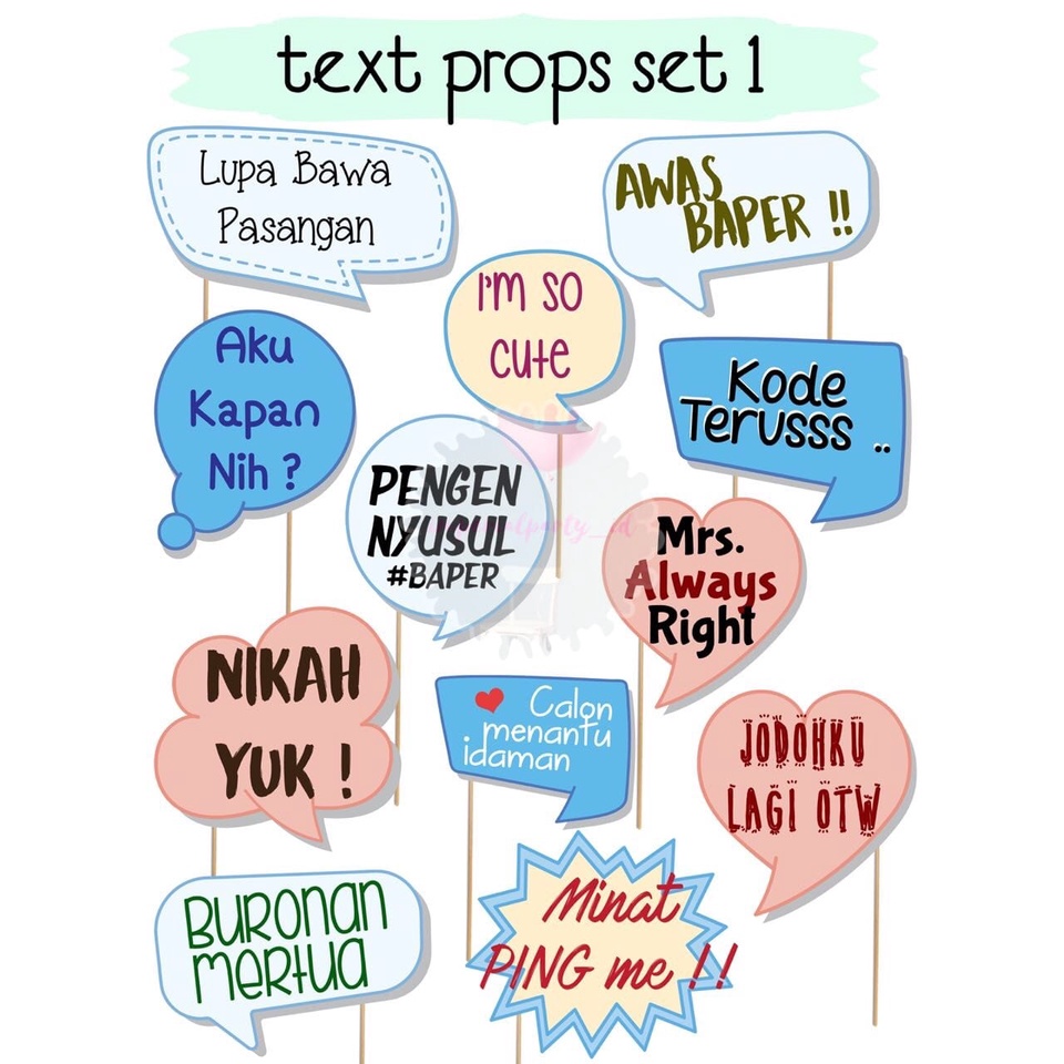 Jual Props Photobooth Foto Bridal Shower Wedding Nikah Text | Shopee ...