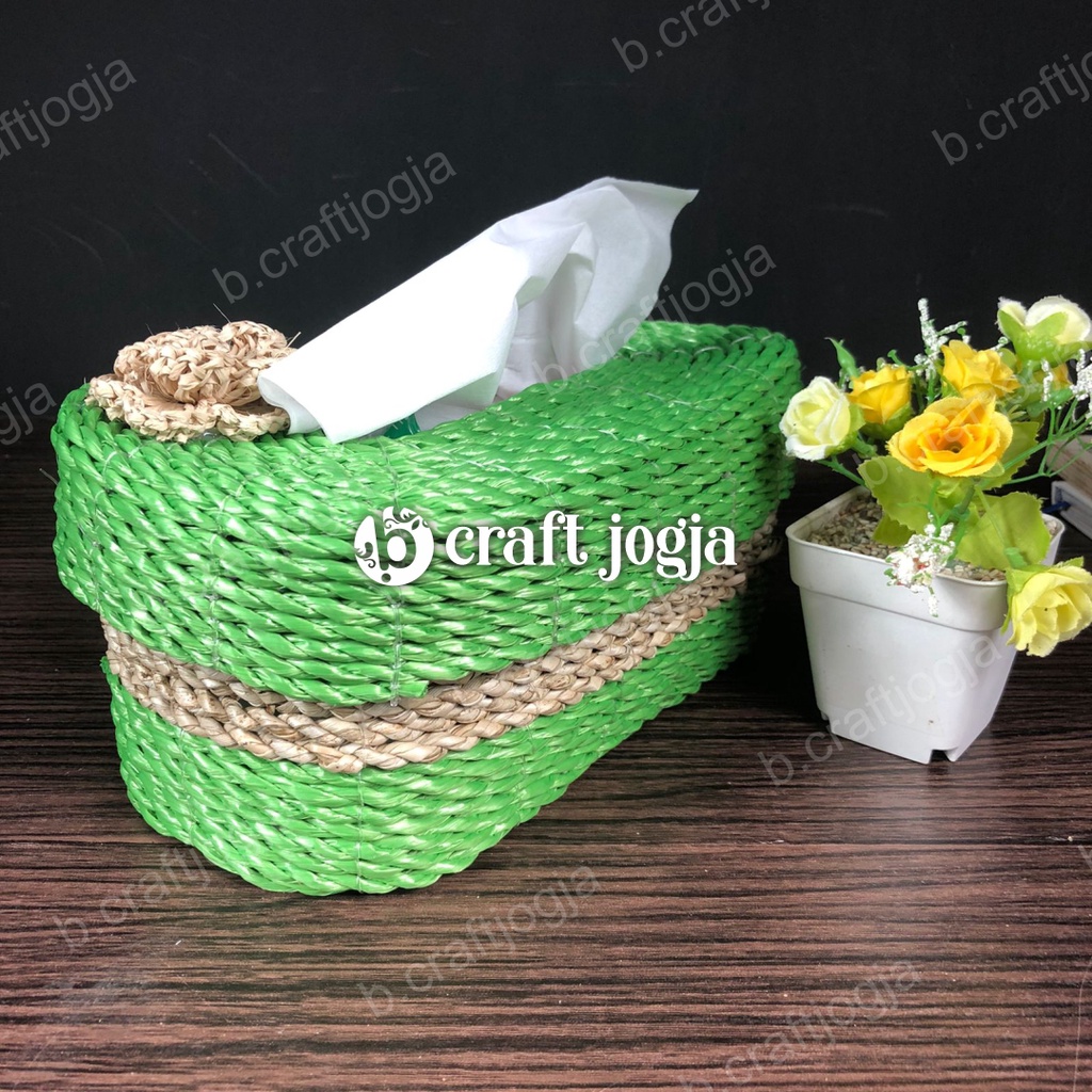 Jual Kotak Tisu Tempat Tisu Anyaman Box Tisu Kerajinan Anyaman Seagrass ...