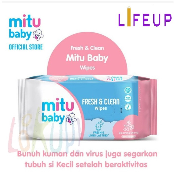 Jual MITU Baby Tissue Basah/ MITU BABY WIPES/ tisu basah bayi/ Beli 1 ...