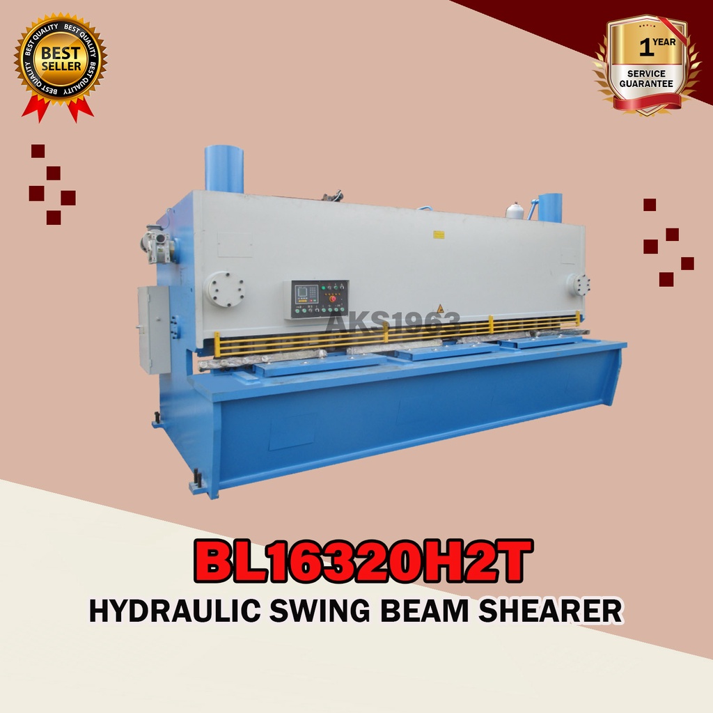 Jual Mesin Potong Plat 16x3200mm Hidrolik Beam Shearing BL16320H2T ...
