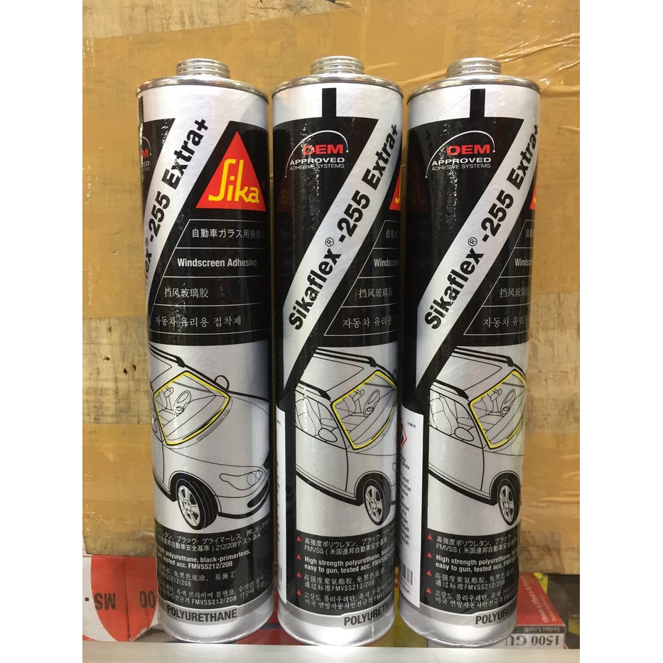Jual Sikaflex 255 extra lem kaca mobil warna hitam | Shopee Indonesia
