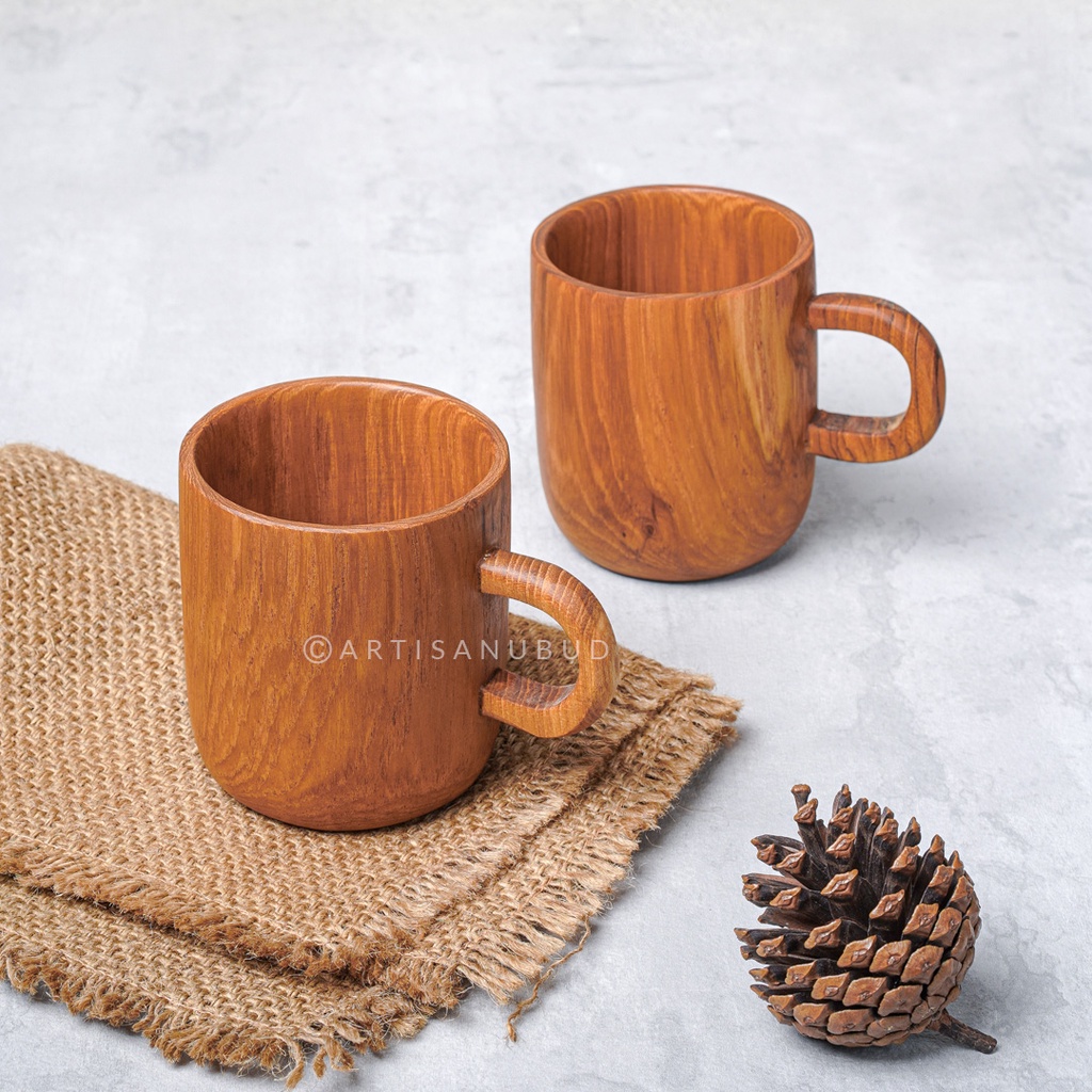 Jual Geeta - Cangkir Kayu / Gelas Kayu / Mug Kayu Jati Finishing ...