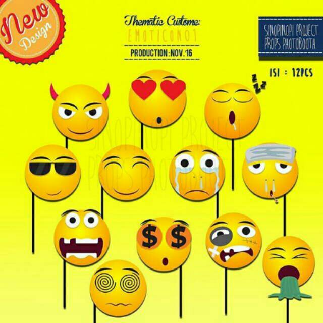 Jual PROPS PHOTOBOOTH EMOTICON | PROPERTI FOTO TOPENG PESTA DEKORASI ...
