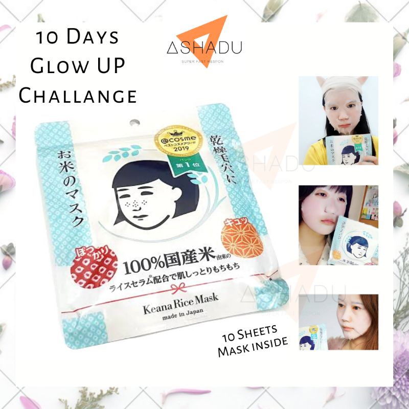 Jual KEANA RICE MASK NADESHIKO ISIZHAWA ISI 10 LEMBAR JAPAN | Shopee ...
