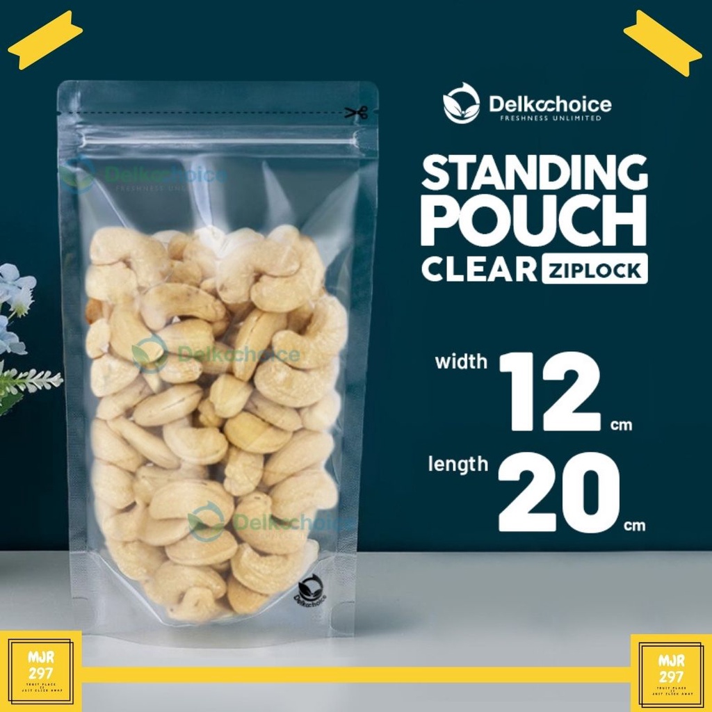 Jual STANDING POUCH ZIPLOCK PLASTIK KEMASAN MAKANAN CLEAR TRANSPARANT ...