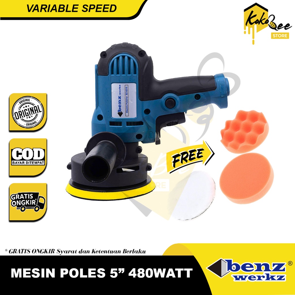 Jual Mesin poles body mobil motor 5 inch BenzWerkz BONUS BUSA POLES DAN ...