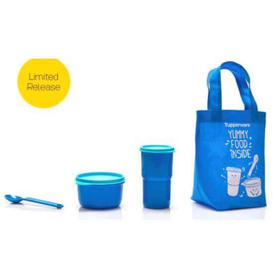 Jual Festive Set Lunch Set Wadah Bekal Tupperware Blue 2019 Alat Makan ...