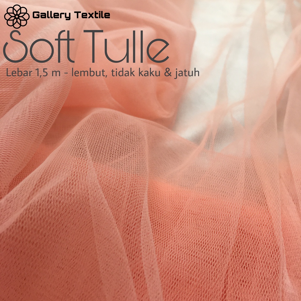 Jual SOFT TULLE / KAIN TILE POLOS/ TILE HALUS/ TULLE POLOS | Shopee ...