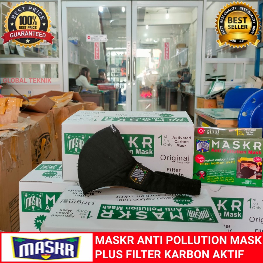 Jual Masker Karbon Aktif Anti Polusi Pendek Maskr/Masker Filter Carbon ...