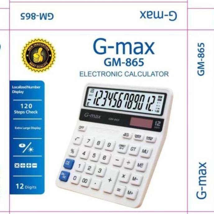 Jual Kalkulator 12-Digit Calculator CHECK & CORRECT GM-865, GM 812, GM ...