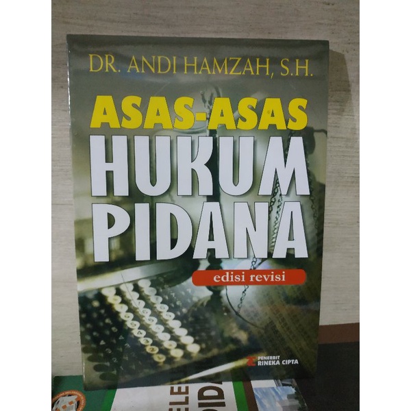 Jual Buku Asas Asas Hukum Pidana Ed Revisi Terbaru Terlengkap Terpopuler by Dr Andi Hamzah SH MH ...