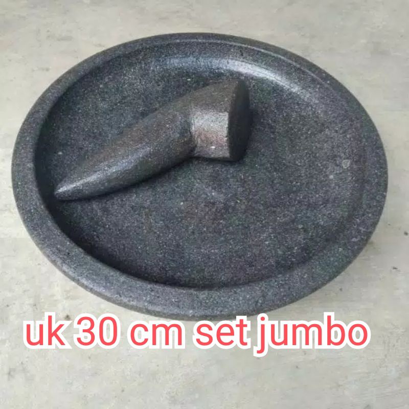 Jual cobek coet layah ulegkan jumbo batu asli 30 cm | Shopee Indonesia