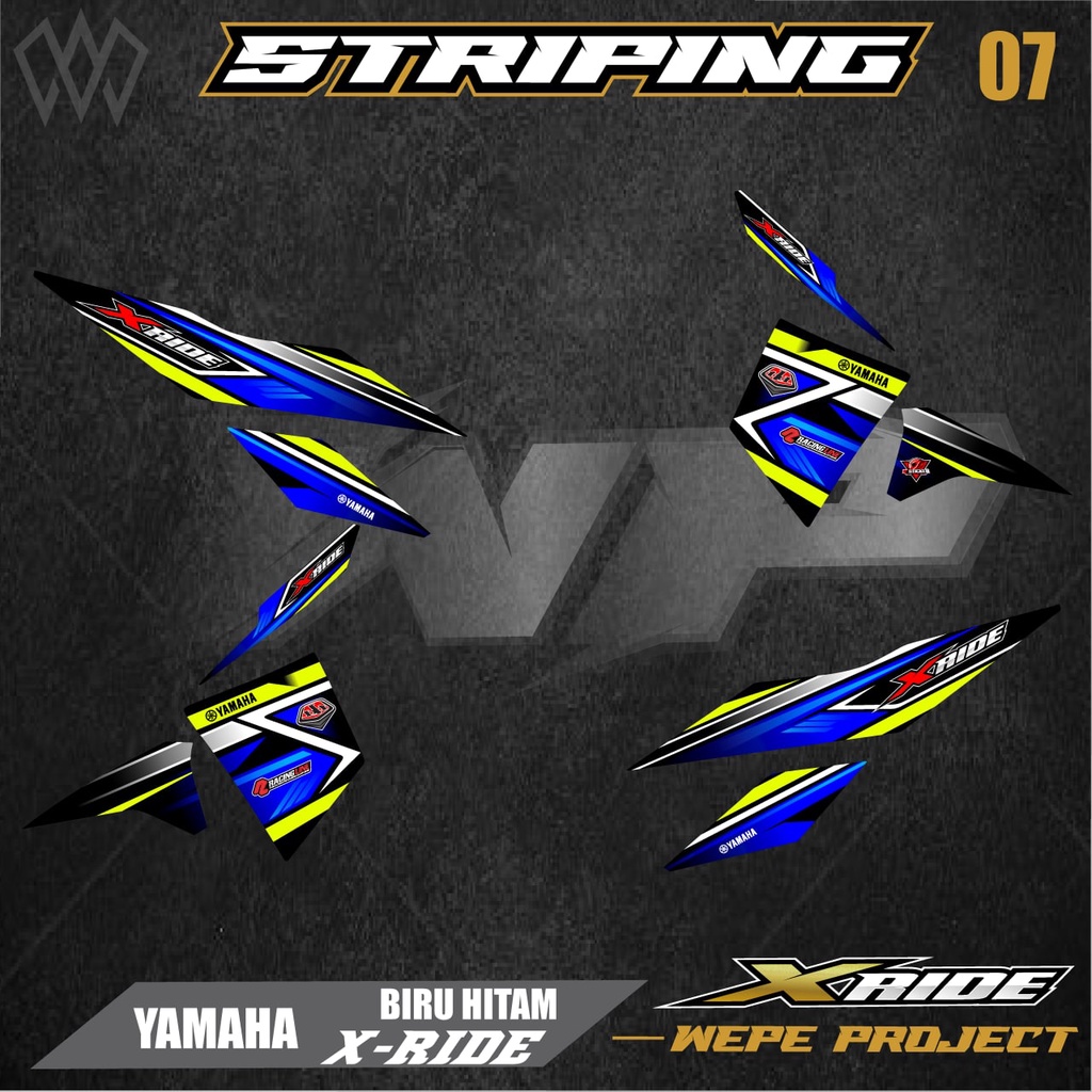 Jual STRIPING X RIDE 115 - STIKER STRIPING VARIASI LIST SKOTLET MOTOR ...