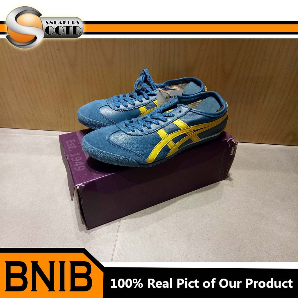 Jual Sneakers Casual Onitsuka Japan tiger mexico 66 - biru kuning ...