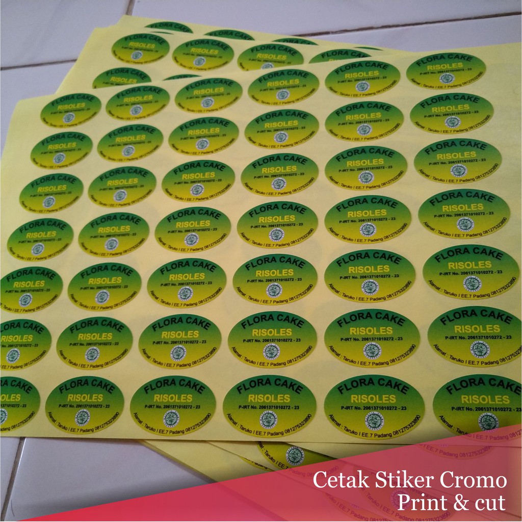 Jual CETAK STIKER CROMO PRINT + CUTTING SESUAI POLA - STIKER PRODUK ...