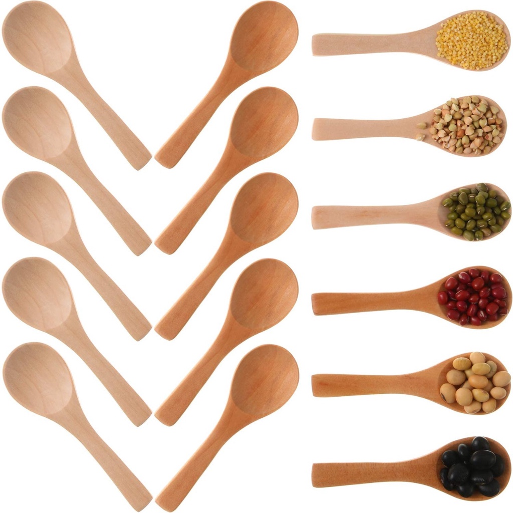 Jual Sendok Kayu Kecil Sendok Mencicipi Mini Sendok Garam Bumbu untuk ...