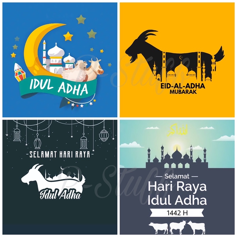 Jual Stiker Sticker Ucapan Lebaran Idul Adha 1442 H 2021 Unik Hampers ...
