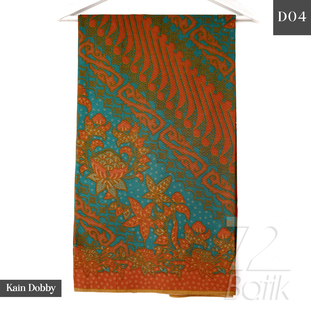 Jual KAIN BATIK PREMIUM Dobby Motif Kawung Warna Hijau Orange Oranye ...